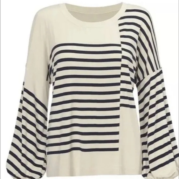 CAbi | Tops | Cabi Boxy Striped Tee Fall 22 4237 | Poshmark